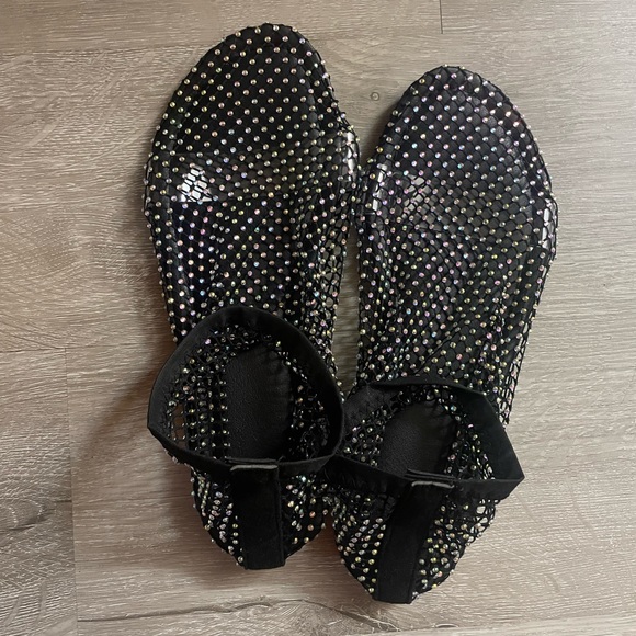 Shoes | Fishnet Rhinestone Sandals Brand New | Poshmark